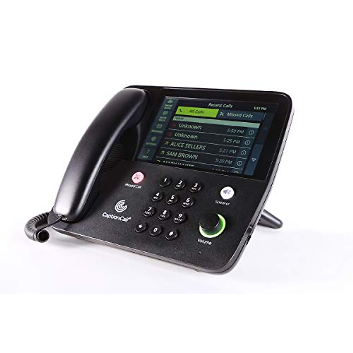 CaptionCall 67Tb Amplified Captioned Corded Home Telephone with Touch Screen, 58dB Amplification, Caller ID, Answering Machine, Bluetooth, Loud Ringer for Hearing Impaired