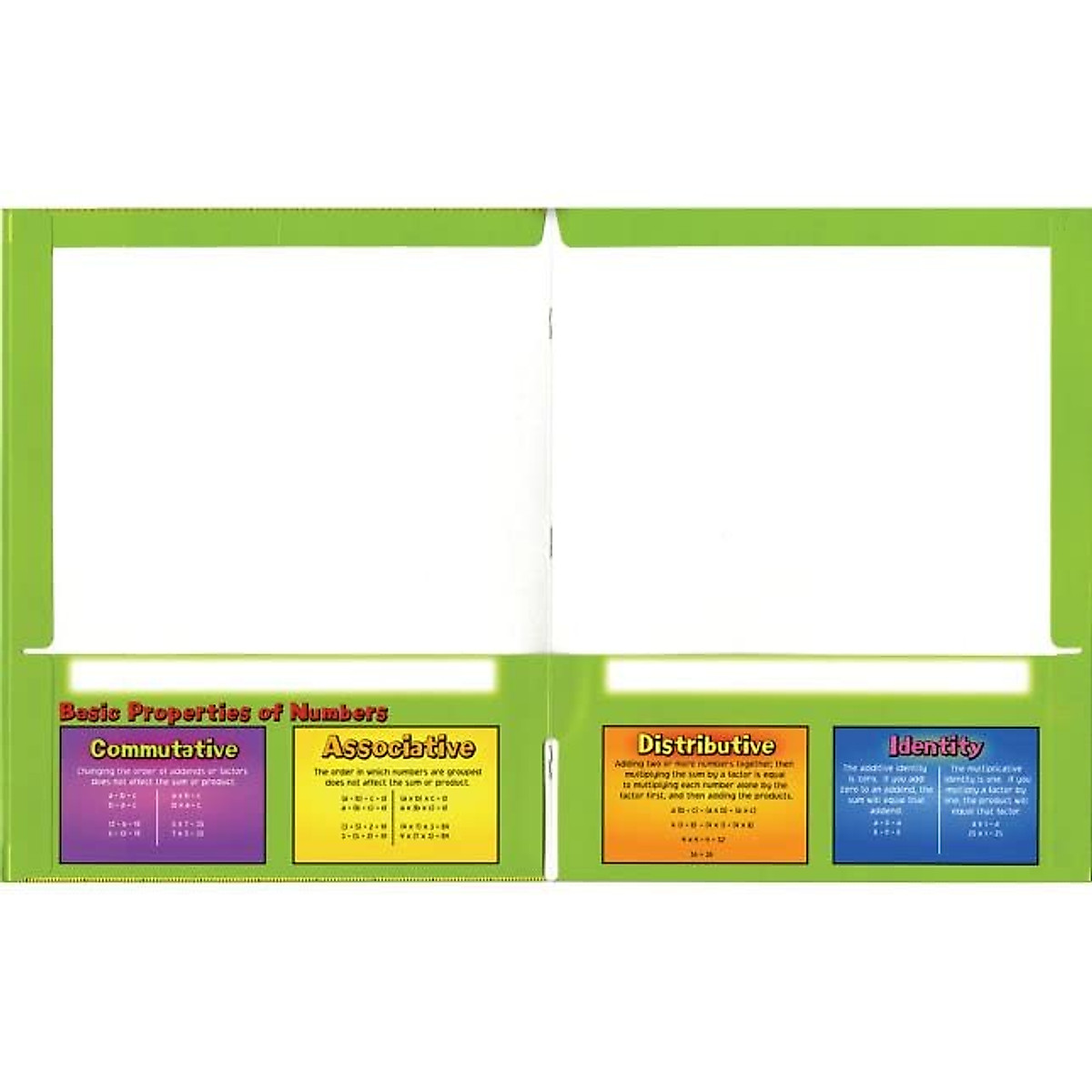 Really Good Stuff Intermediate Math Resource 4-Pocket Folders - Set of 12