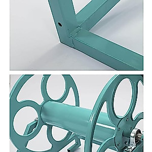 ILOOXI Wall Mounted Garden Hose Reel with Detachable Reel Metal Water Pipe Storage Rack,Wall-Mounted Design,Thickened Wrought Iron,with 3m Hose,1/2" Hose for Yard (Color : A)