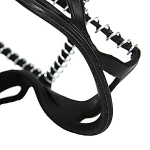 D-GROEE Ice Cleats Crampons Traction Snow Grips for Boots Shoes, Stainless Steel Snow Traction Cleats, Outdoor Sports Shoe Crampons Ice Grip for Ice Snow, Winter Hiking Climbing Ice Fishing Black