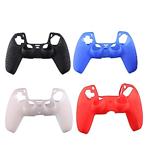 Paddsun PS5 Silicone Controller Grip Case Cover Skin Hand Grips for Play Station 5 Protector Anti-Slip Cover, Pack of 4