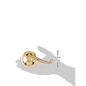 SCHLAGE F10 FLA 505 16-080 10-027 Flair Hall and Closet Lever, Bright Brass