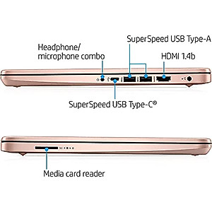 HP Newest 14" Touchscreen Laptop, Intel Dual-Core N4020,16GB RAM, 192GB Storage(64GB eMMC+128GB Micro SD),Webcam,1Yr Office w/Accs. (Rose Gold)