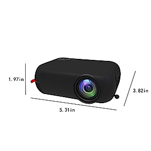 Portable Mini Projector, Home Movie Projector, Full HD 1080P Video Projector, Home Theater, Compatible with Smartphone, Tablet, Laptop, PC