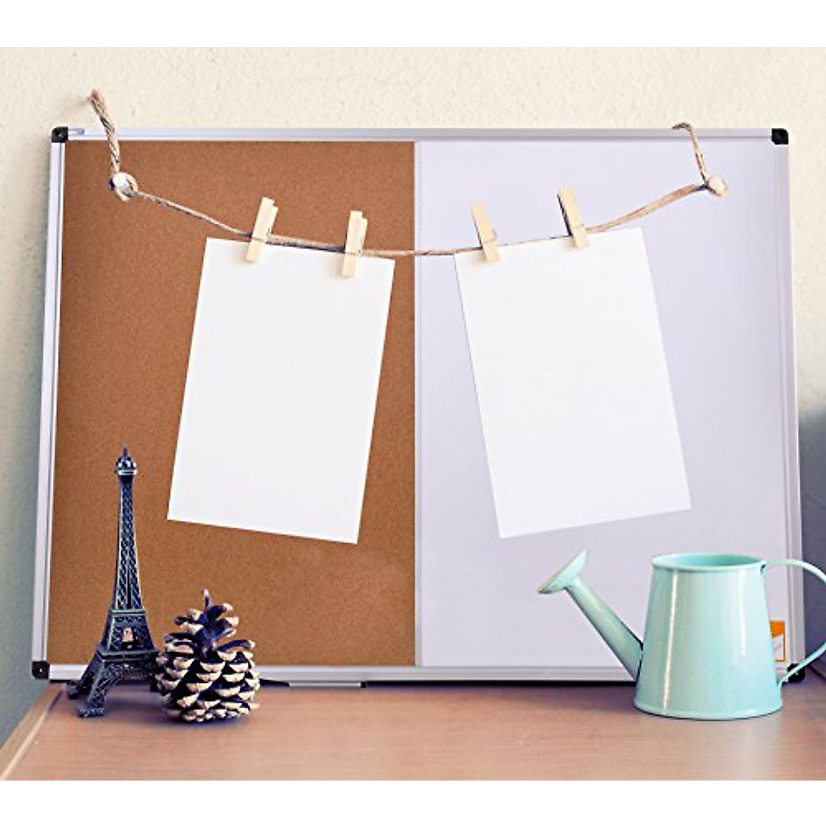 XBoard Magnetic whiteboard 36 x 24 - Combo Whiteboard Dry Erase Board Cork Board 36 x 24