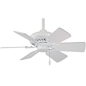 Minka-Aire F562-WH Supra 32 Inch Pull Chain Ceiling Fan in White Finish