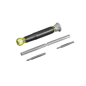 Klein Tools 32585 Multi-bit Precision Screwdriver Set, 4-in-1 Electronics Screwdriver with Industrial Strength Torx Bits, Spin Top