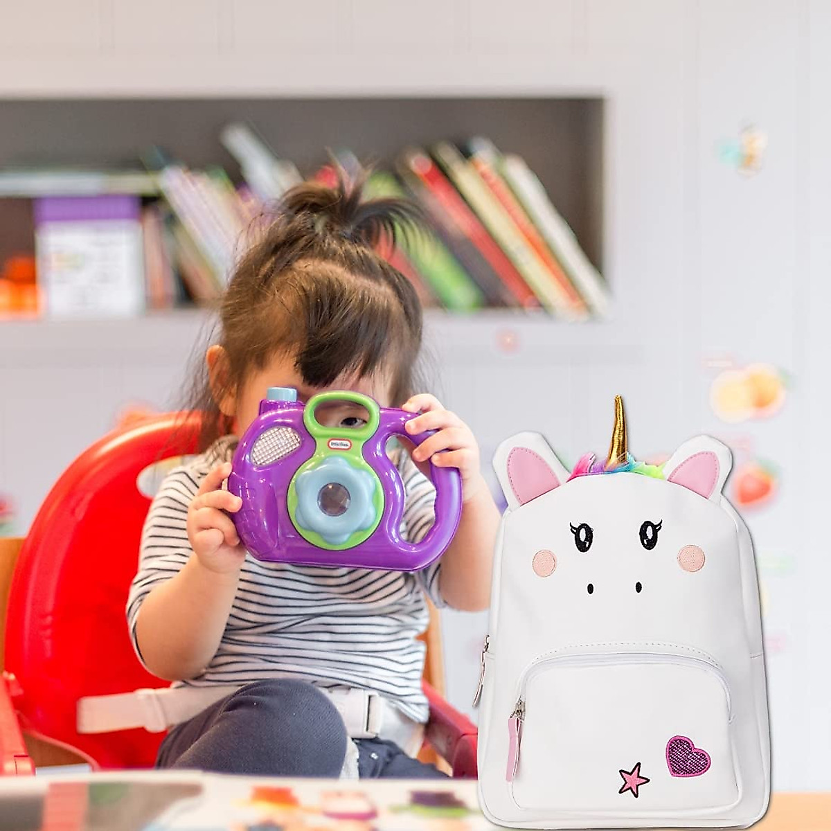 Unicorn Backpack for Girls, Kids Mini Backpacks, Toddler Bag for Kindergarten