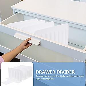 Operitacx Refrigerator Replacement Shelves Drawer Dividers Organizers Clear Plastic Drawers Separator 4pcs Adjustable Kitchen Drawer Organizer for Clothing Utensil Office Bookshelf Storage