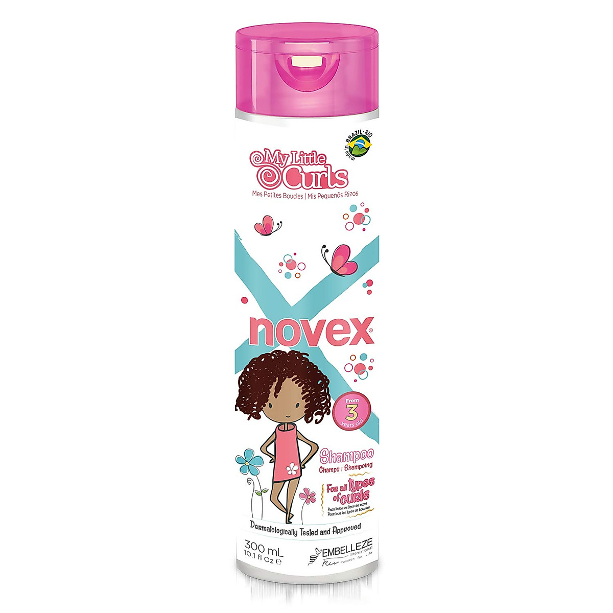 NOVEX My Little Curls Shampoo - Infused with Aloe Vera & Castor Oil for All Curl Textures - Kid's Hair Product (300ml/10.1oz)
