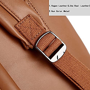 Leather Backpack for Women Travel Backpack Purse Small Cute School College Backpack for Girl BP-29 (Brown)