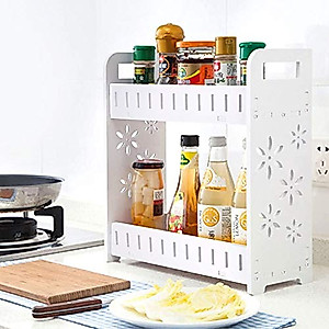 2 Tier Bathroom Organizer Countertop, White Corner Skincare Storage Shelf Cosmetic Organizer Holder, Counter Vanity Tray for Kitchen