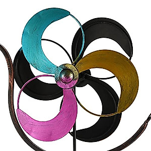 Jemeni Metal Bird Windspinner Yard Outdoor Garden Stake Decoration Art, 52" H