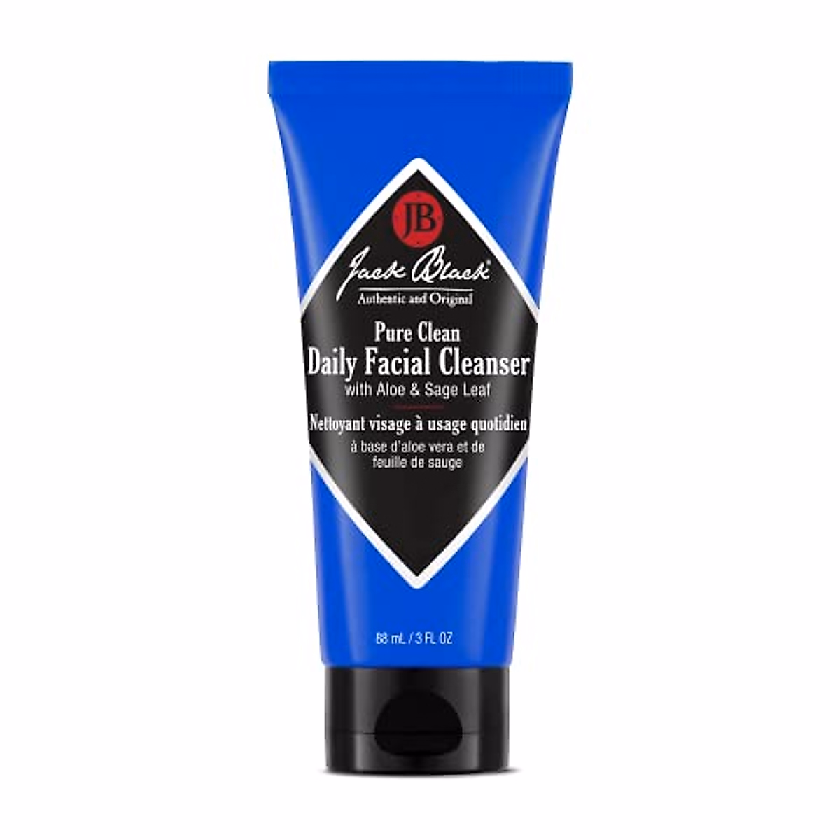 Jack Black Pure Clean Daily Facial Cleanser, 16 Fl Oz & 3 Fl Oz,1 Count(Pack of 2)