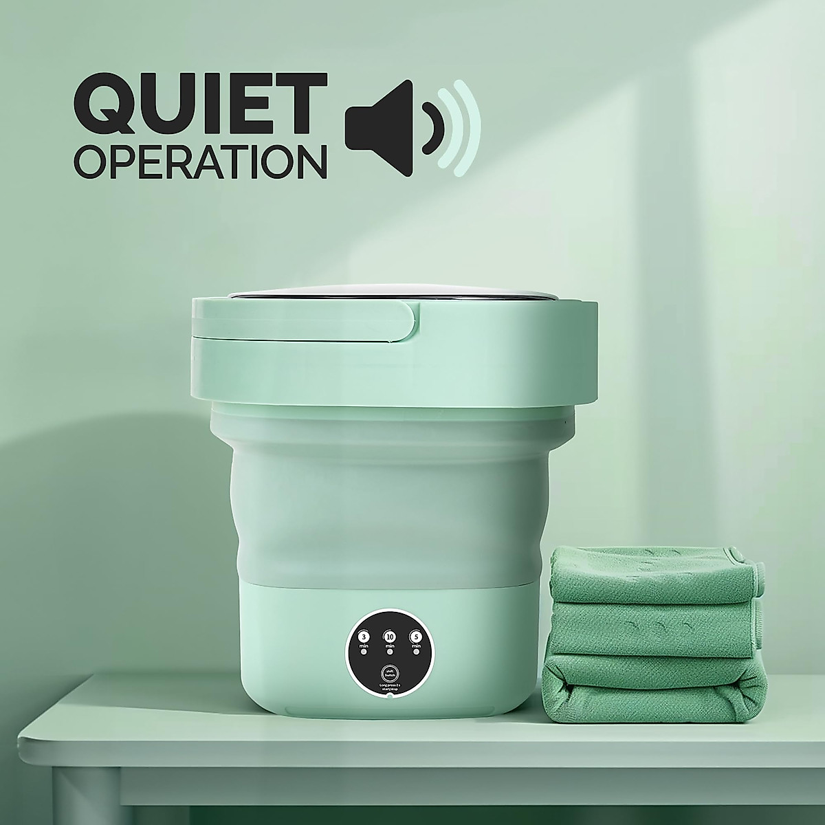 Mini Washer, Small Washer Machine, Mini Washer Machine, Portable Mini Washing Machine, Lavadora Pequeña, Small Laundry Machine, Small Washing Machine, Foldable, Collapsible, For Countertop, Camping