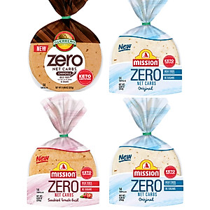 Mission Guerrero Zero Carb 0g Net Carbs - Keto Certified - 4.5" Street Taco - 14 Count, 8.89 oz. - Keto Friendly Low Carb Tortillas Variety Pack - 8 Packs