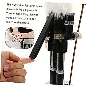 ABOOFAN 2pcs Nutcracker Soldier Patriotic Nutcracker Figurine Holiday Nutcrackers Christmas Traditional Nutcracker Christmas Toy Soldiers Mini Toy Clip Dining Table 38c Wood
