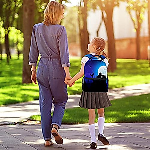 VBFOFBV Travel Backpack, Laptop Backpack for Women Men, Fashion Backpack, Night Ocean Mermaid Silhouette Moon