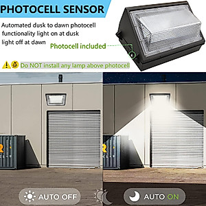 4PACK Dusk to Dawn 150W LED Wall Pack Light Fixture, 19500LM 800-1000W HPS/HID Equivalent, 5000K Daylight Commerical/Industrial Outdoor Security Lighting, ETL for Parking Lot,Warehouse,Entrance