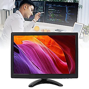 Garsentx 12 Inch TFT LCD Monitor with AV BNC VGA Input 1280x800 Portable Mini HD Color Screen Display with Built in Speaker Remote Control