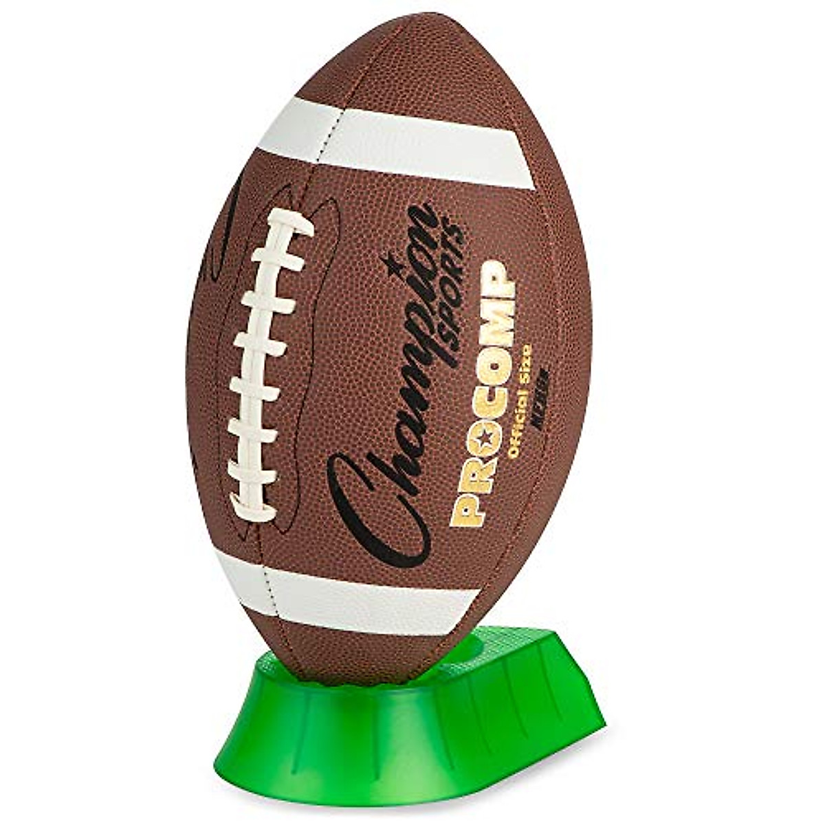 Champion Sports Triplex 3-in-1 Premium Football Kicking Tee for Kickoff Practice, 1” - Ball Holder Tees for Footballs - Kicking Block and Accessories for Adults, Kids, Coaches