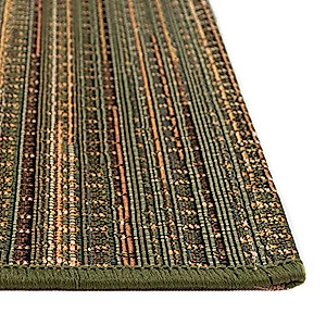 Liora Manne Indoor/Outdoor Rug, 6'6" x 9'4", Stripes Green