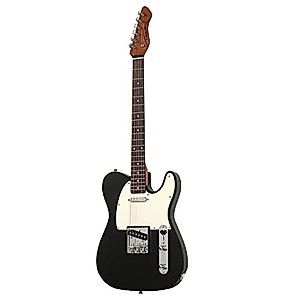Latitude Lark Classic Electric Guitar, Alder Wood Nitro Paint Solid Body,Roasted Maple Thin C Neck Jumbo 21 Frets Modernist Fine Instrument, Rosewood fingerboard,Weight 7 lbs
