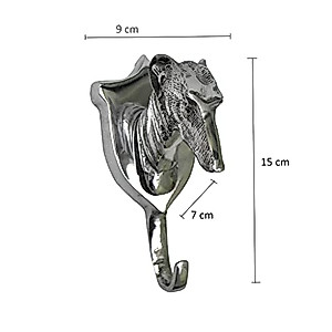 Greyhound Dog Head Metal Wall Mount Hooks Sculpture Lot of 2 Pieces Greyhound Dog Sculpture Unique Figurine Statue Wall Mount Hooks for Home | Office Decorations by INDIAART12