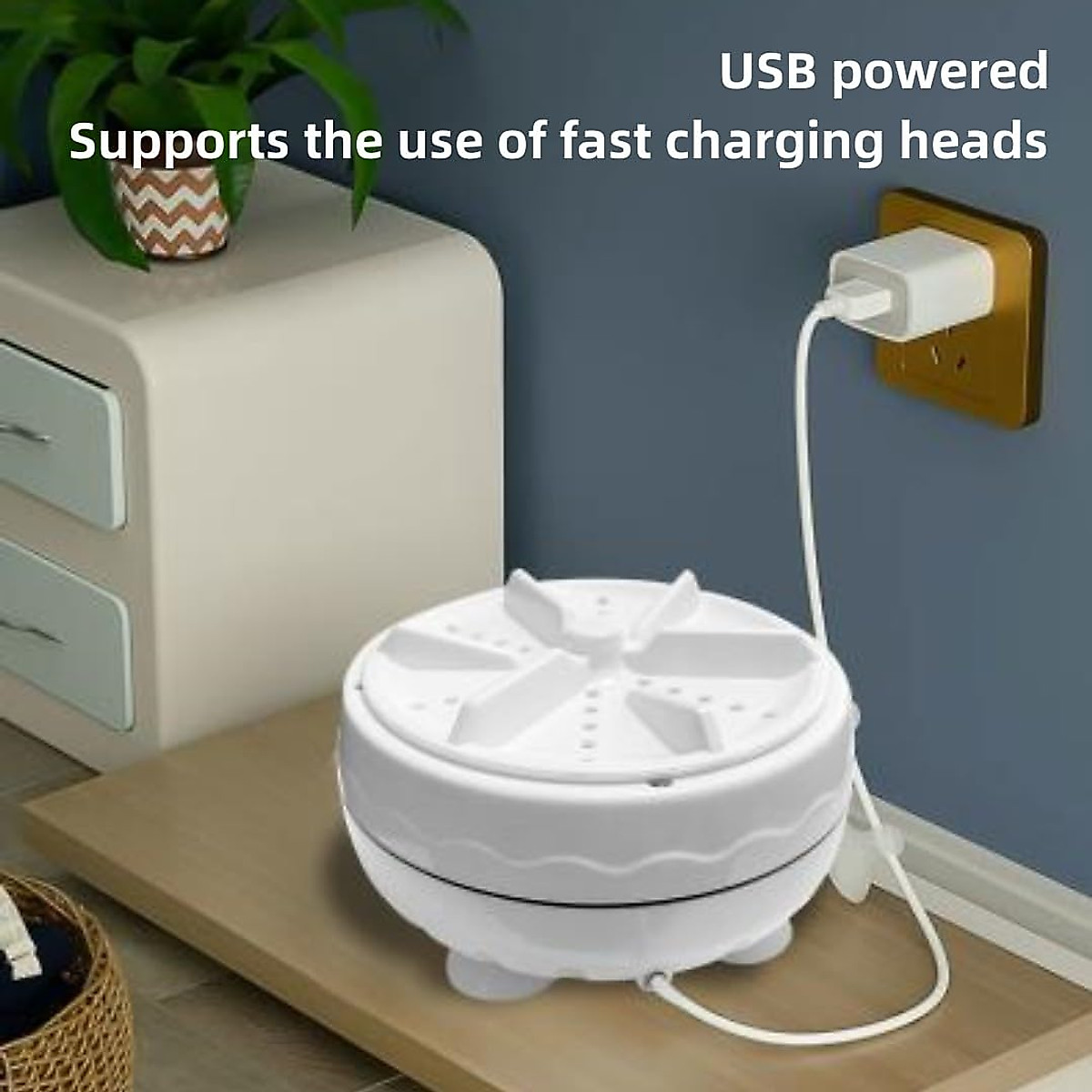 Portable Washing Machine，Ultrasonic Mini Multifunctional Washing Machine，Fully Automatic Turbine Mobile Cleaning Machine，Suitable for Travel, RV, Camping, Home or Apartment Laundry Used (Pink)