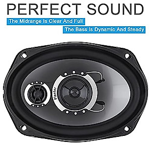 Car Audio coaxial Speakers 6''x 9'' inch,1000 Watt Max 3-Way Speakers (2 Pack) TS-G6941R