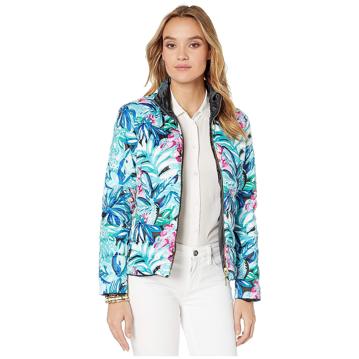 Lilly Pulitzer Marilee Reversible Jacket Maldives Green Hype It Up 6