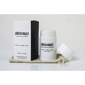 Underarmed Natural Lavender + Eucalyptus Aluminum-Free Deodorant, Organic Coconut + Essential Oils, Baking Soda, Raw Honey & Mineral Salt | All-Natural Non-GMO Vegan Formula For Women & Men