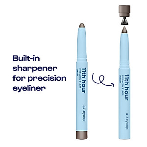 ALLEYOOP 11th Hour Cream Eye Shadow Sticks - Charcolit (Shimmer) - Award-winning Eyeshadow Stick - Smudge-Proof and Crease Proof for Over 11 Hours - Easy-To-Apply and Compact for Travel, 0.05 Oz