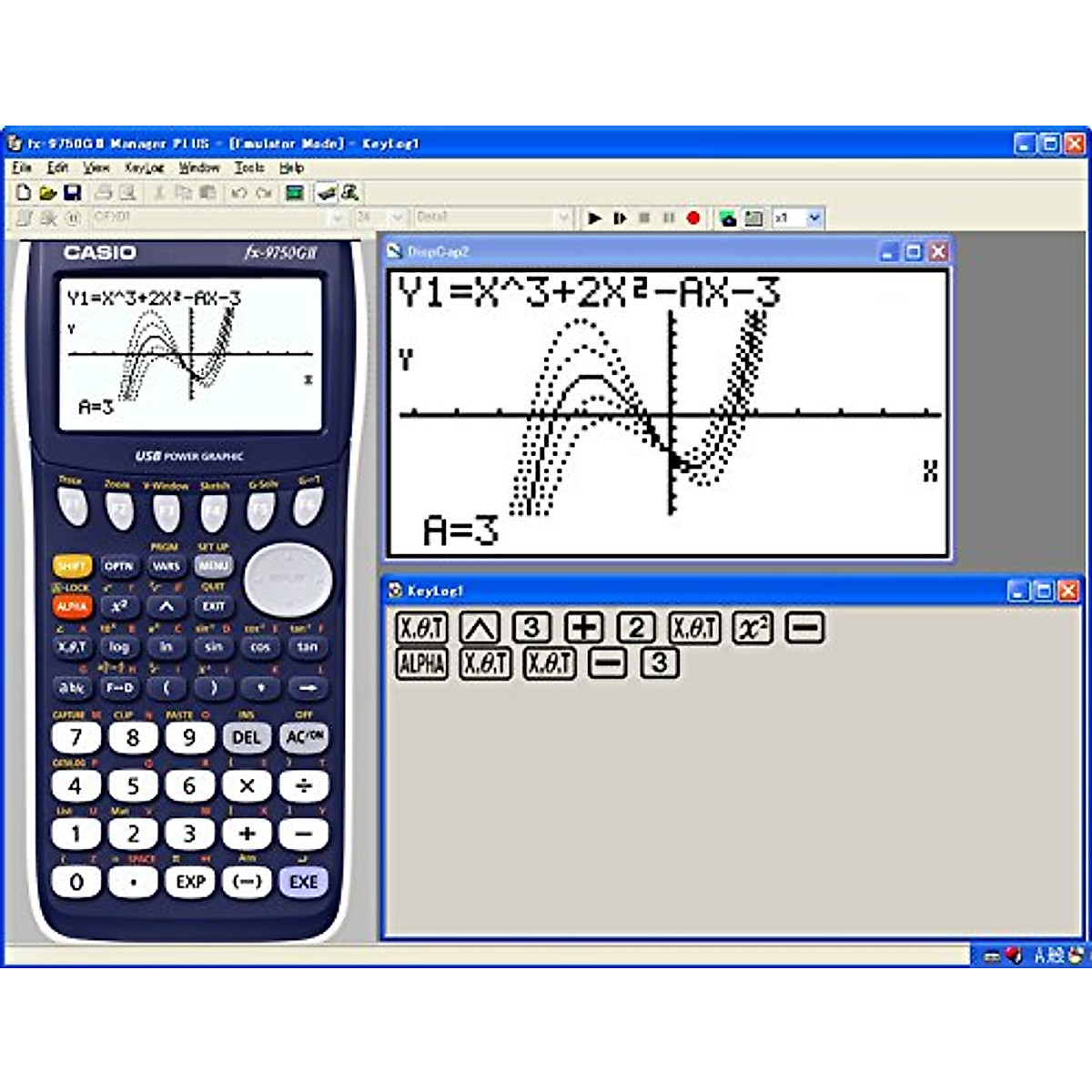 Casio fx-9750GII Graphing Calculator, Blue