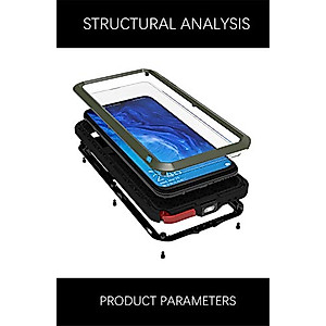 LOVE MEI for Huawei P40 Lite Case, Aluminum Metal Gorilla Glass Waterproof Shockproof Military Heavy Duty Sturdy Protector Cover Hard Case for Huawei P40 Lite (P40 Lite, Black)