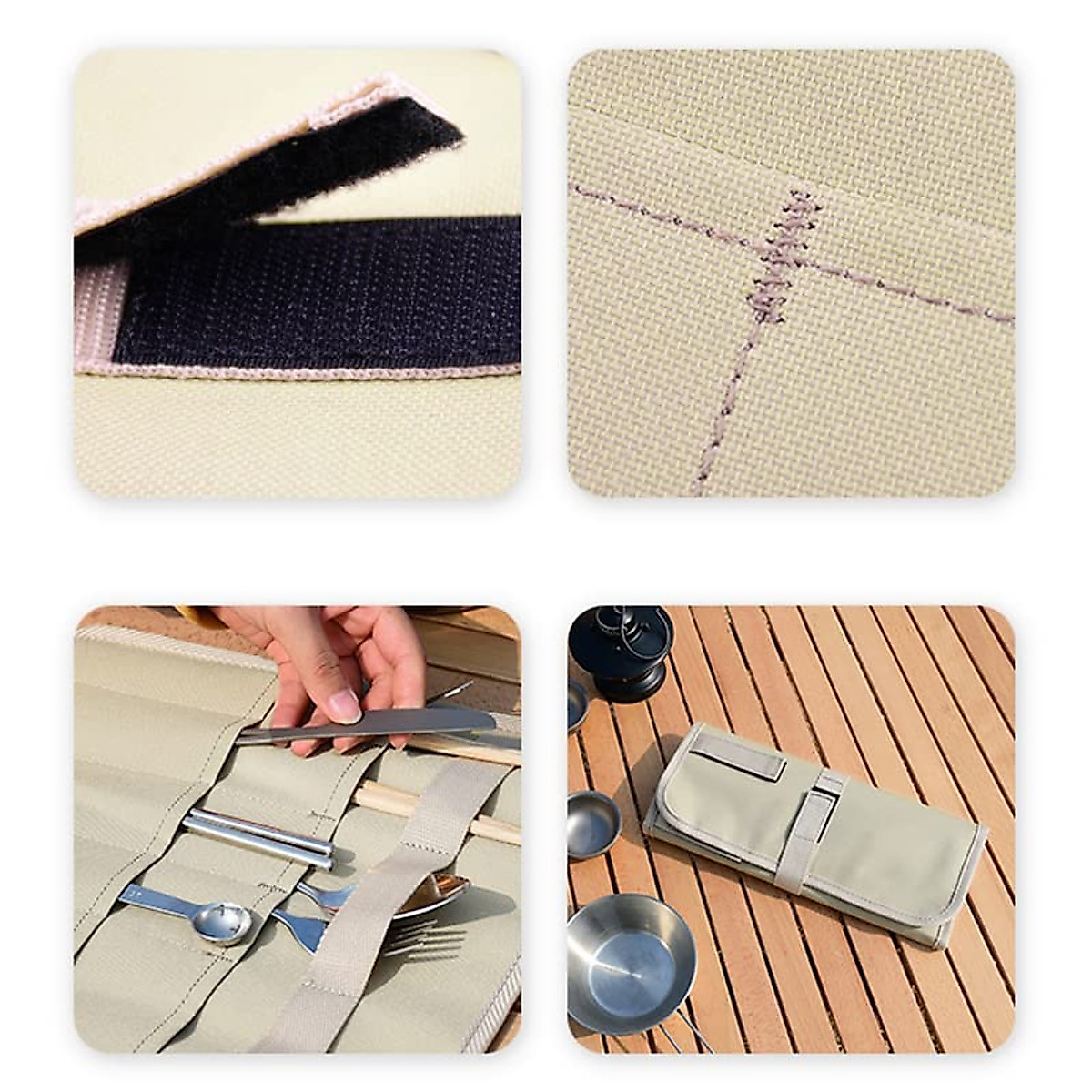 Outdoor Camping Picnic Tableware Storage Bag,plplaaoo Portable Tableware Storage Bag Hanging Foldable Portable Oxford Cloth Bag for Camping Picnic Barbecue,Camping(Brown), Camp Utensils Set Campi