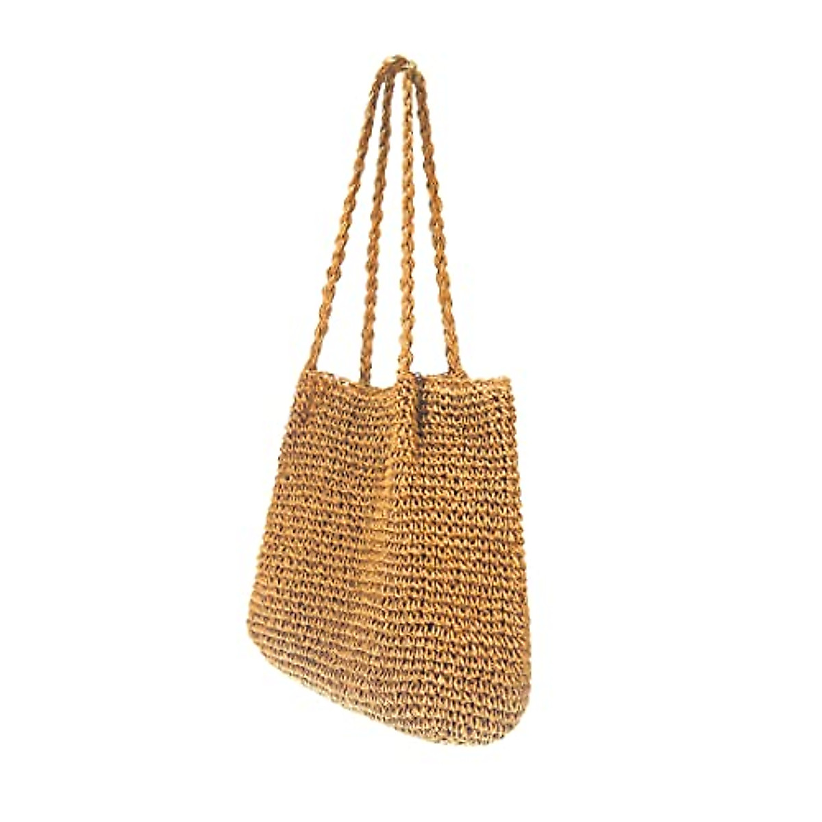 Handwoven Soft Straw Beach Bag Purse Casual Vintage Rattan Shoulder Bag Handbag Boho Wowen Tote Basket Vacation Bag