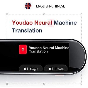 youdao Electronic Language Translator Device Dictionary Pen 2 Portable Scanning Translator for Language Learners Scanning Reading Pen (English Interface)(Need to be Charged to 100% at First use)