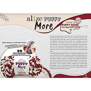 Alize Puffy Loop Yarn More Yarn Lot of 3skn 15.90 Oz 38yds 100% Micropolyester No Needles No Hooks Soft Yarn Blanket Yarn, Velvet Yarn, Easy Knitting Yarn (6291)