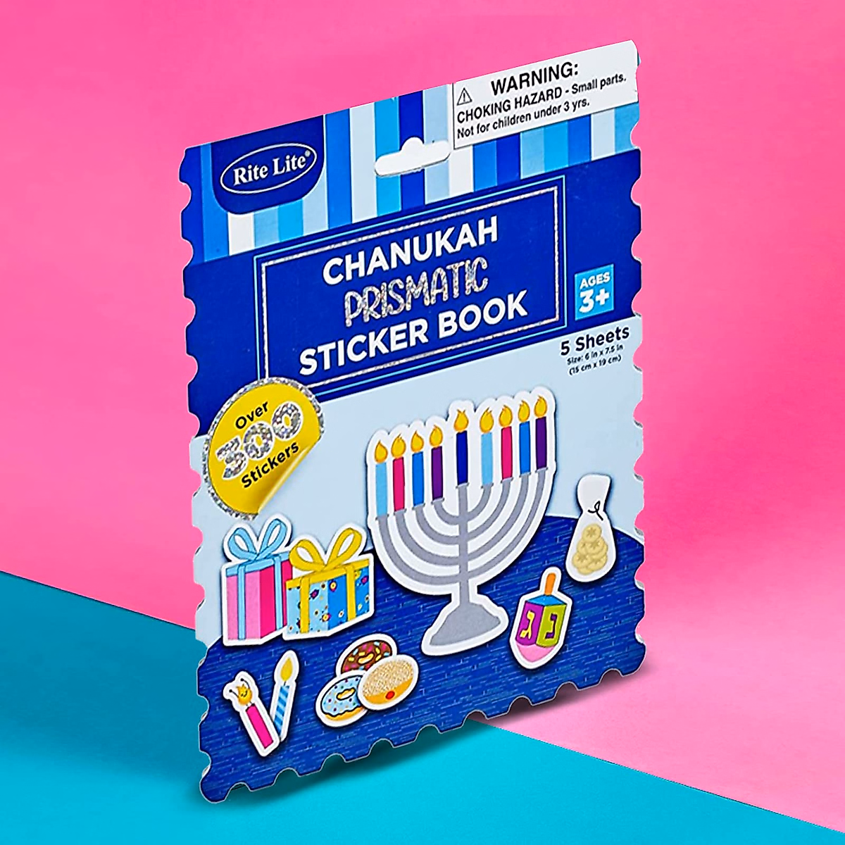 Rite Lite Sticker Book for Kids - Over 300 Chanukah Stickers! Hanukkah Jewish Arts and Crafts Stickers Gifts Hanukkah Decorations Album for Scrapbooks, Planners, Gifts and Rewards!