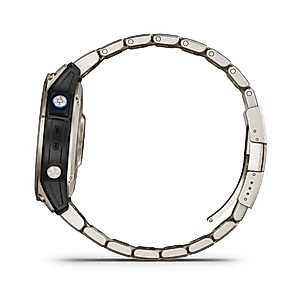 Garmin D2™ Mach 1, Touchscreen Aviator Smartwatch with GPS Moving Map, Aviation Weather, Health and Wellness Features and More, Vented Titanium Bracelet