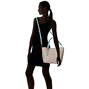 NINE WEST Kylee Tote, Beige Logo/Slate