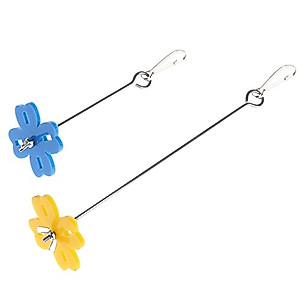 Youngy Parrot Fruit Fork Feeding Birds Hang Cage Stainless Steel Parakeet Skewer 2 Size - L