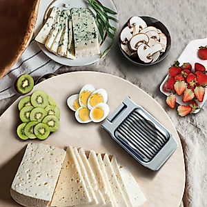 Egg Slicer for Hard Boiled Eggs Heavy Duty Fruit Egg Cutter with Stainless Steel Wire