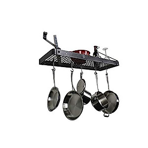 Enclume Gourmet Deep Bookshelf Wall Rack, 30", Hammered, Steel