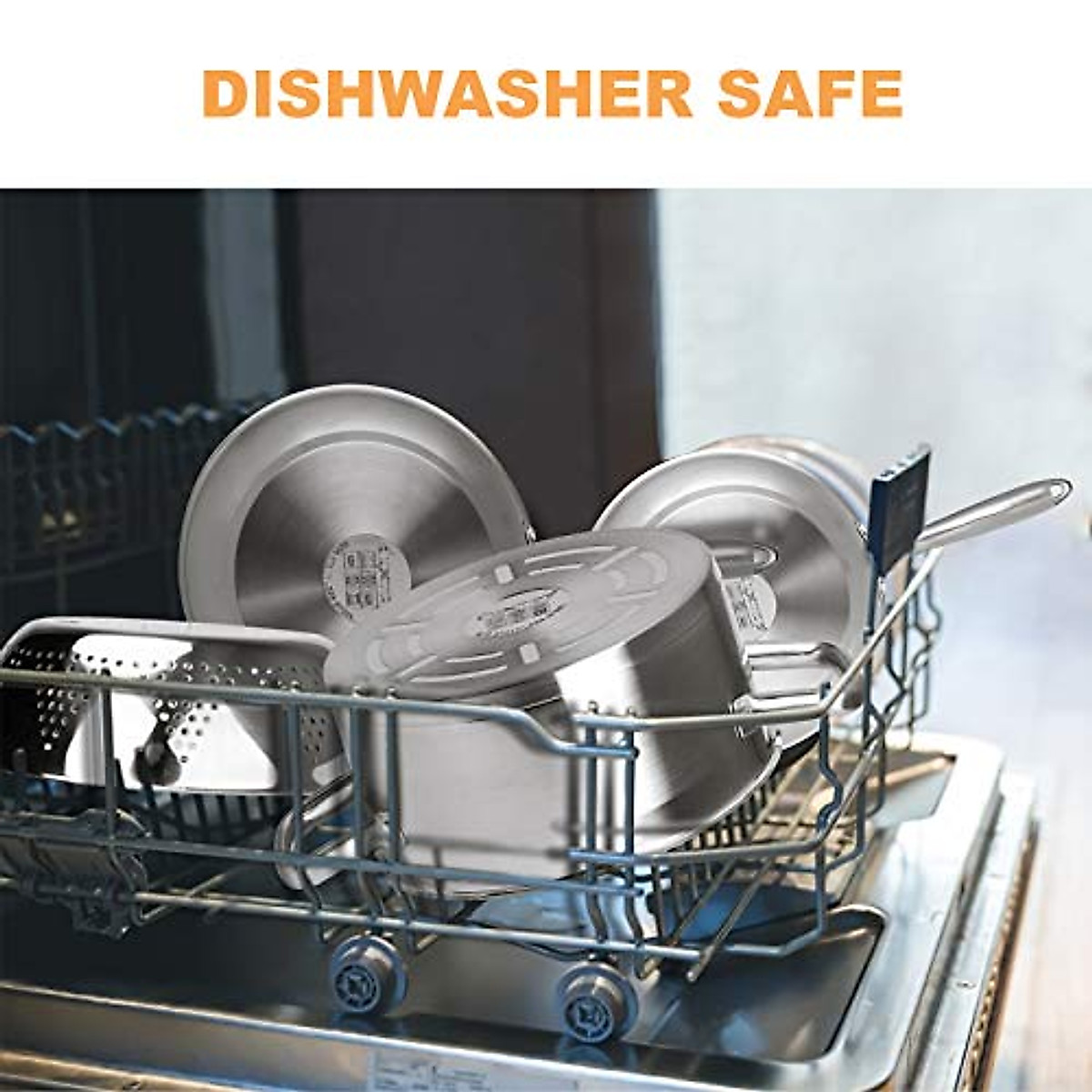 Duxtop Professional Stainless Steel Pots and Pans Set, 18-Piece Induction Cookware Set, Saucepan with Pour Spout and Strainer Lid, Impact-Bonded Technology