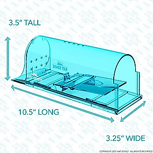Large Humane Rat Traps, Set of 2, Catch and Release Chipmunks Into The Wild, Cruelty Free, Live Capture Plank Trap, Smart No Kill Rodent House Cage, A Friendly Pest Control Solution