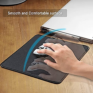 11 Pcs Computer Mouse Pad, 10.2x8.2inch Mousepad Black Extended Gaming Mouse Pads with Non-Slip Rubber Base, Textured with Stitched Edges, 3mm Thickness
