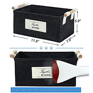 Narrow Storage Baskets Bins Small Fabric Box Cube Organizer for Toys TV Remotes Make Up Hair Cosmetic Cute Drawer Basket Empty Gift Baskets