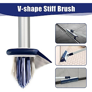 Magic Broom Sweeper, Multifunction Silicone Broom, Household Squeegee Broom for Floor Cleaning, Bathroom, pet Hair, Dark Blue Dog Broom Brush Set (Blue)